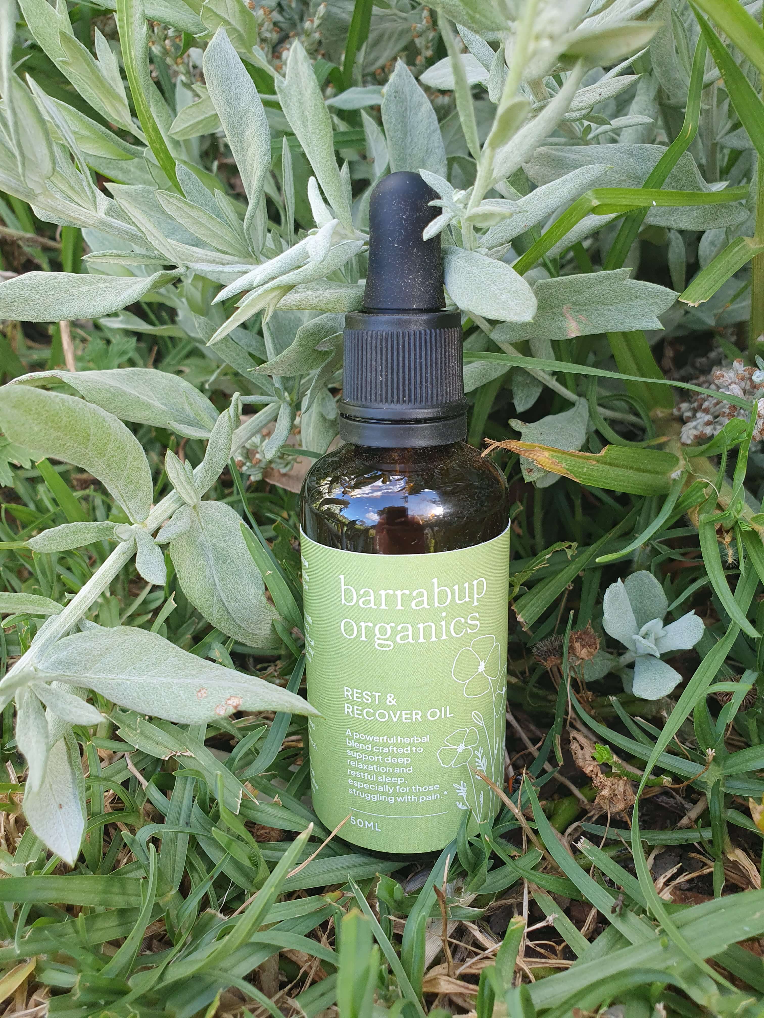 Rest & Recover Oil - Relaxing Herbal Oil Blend – Barrabup Organics